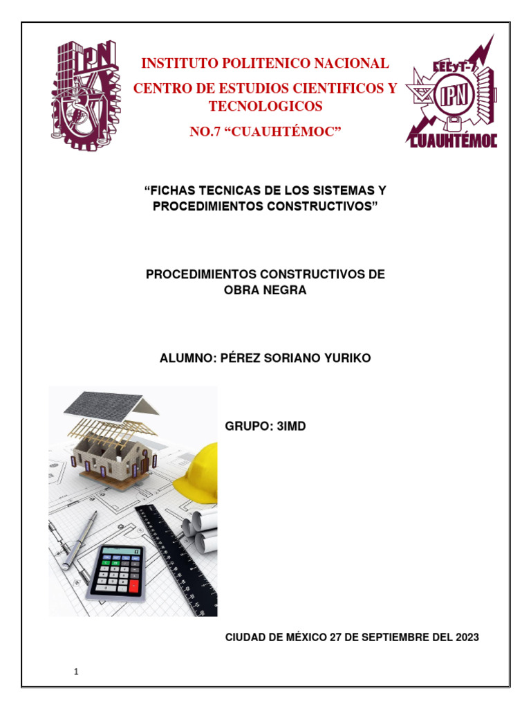 FichasTecnicas - de Los Sistemas y Procedimientos Constructivos - Perez ...