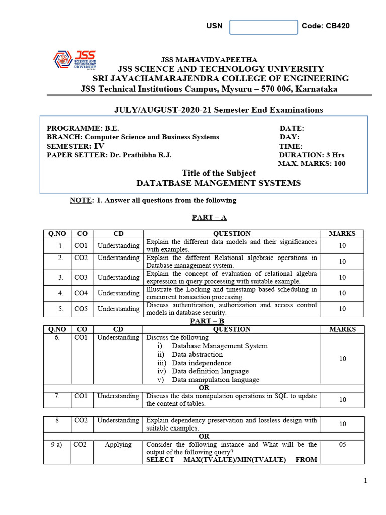 QP Format Dbms | PDF | Databases | Relational Model