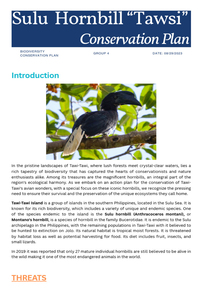 Conservation Plan | PDF | Habitat Destruction | Conservation Biology
