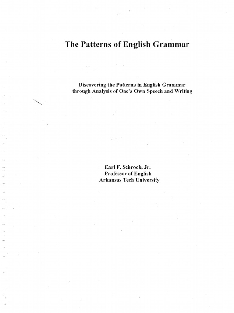 Patterns of English Grammar | PDF