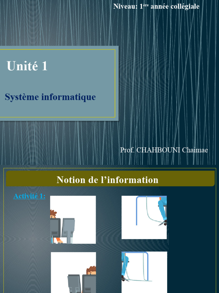 Unité 1 Système Informatique | PDF | Informatique | Informations