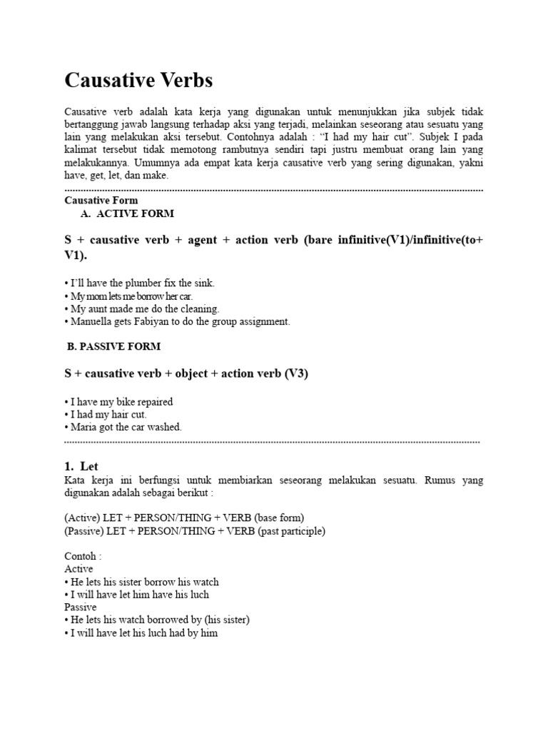 Causative Verbs | PDF