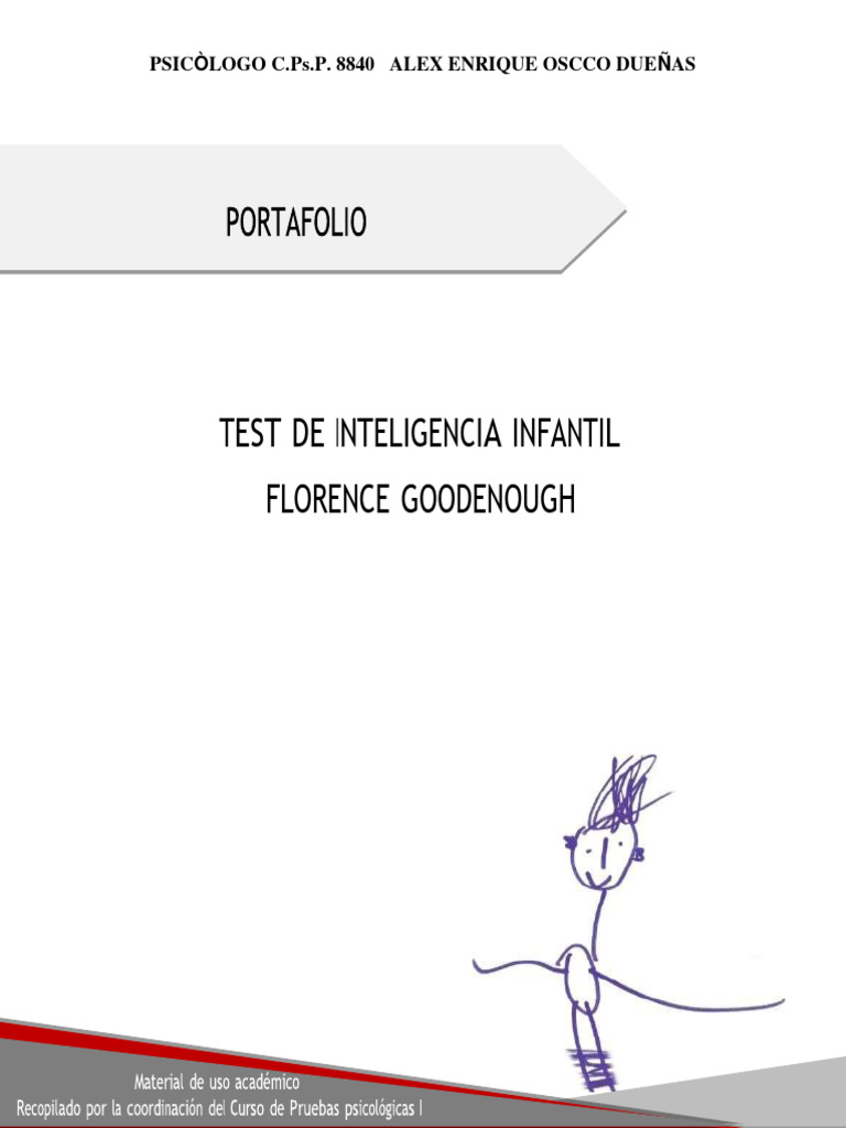 Test de Inteligencia Infantil Goodenough | PDF | Ropa | Inteligencia