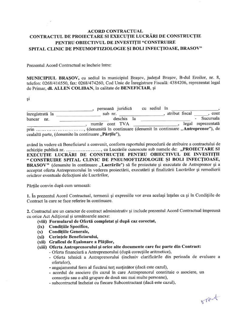 Model Acord Contractual | PDF