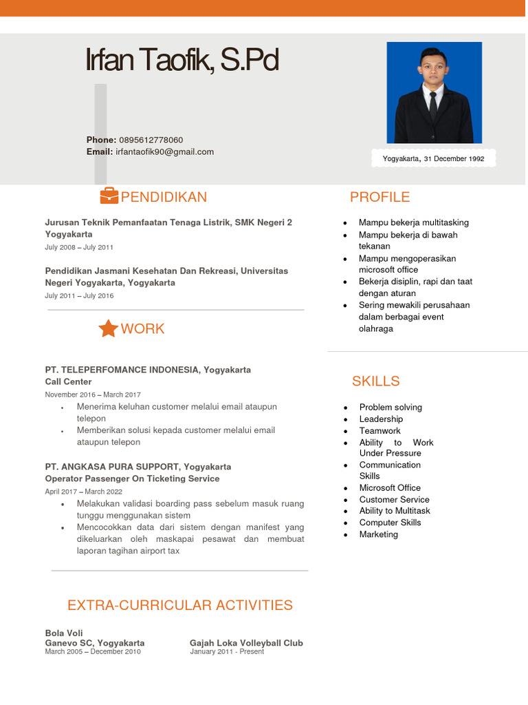 CV - Irfan Taofik | PDF