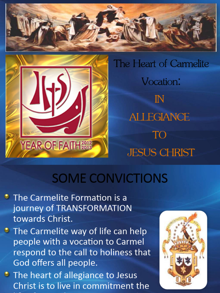 The Heart of Carmelite Vocation | PDF | Christian Mysticism | Jesus