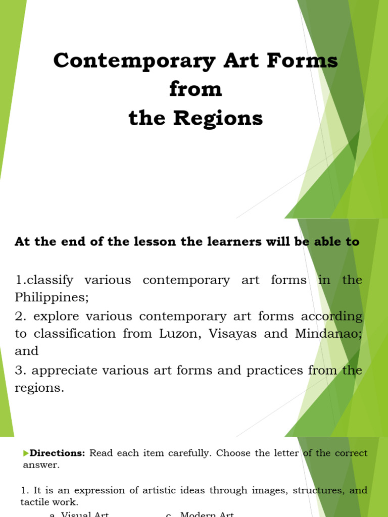 Philippine Contemporary Art Forms | PDF | The Arts | Dances