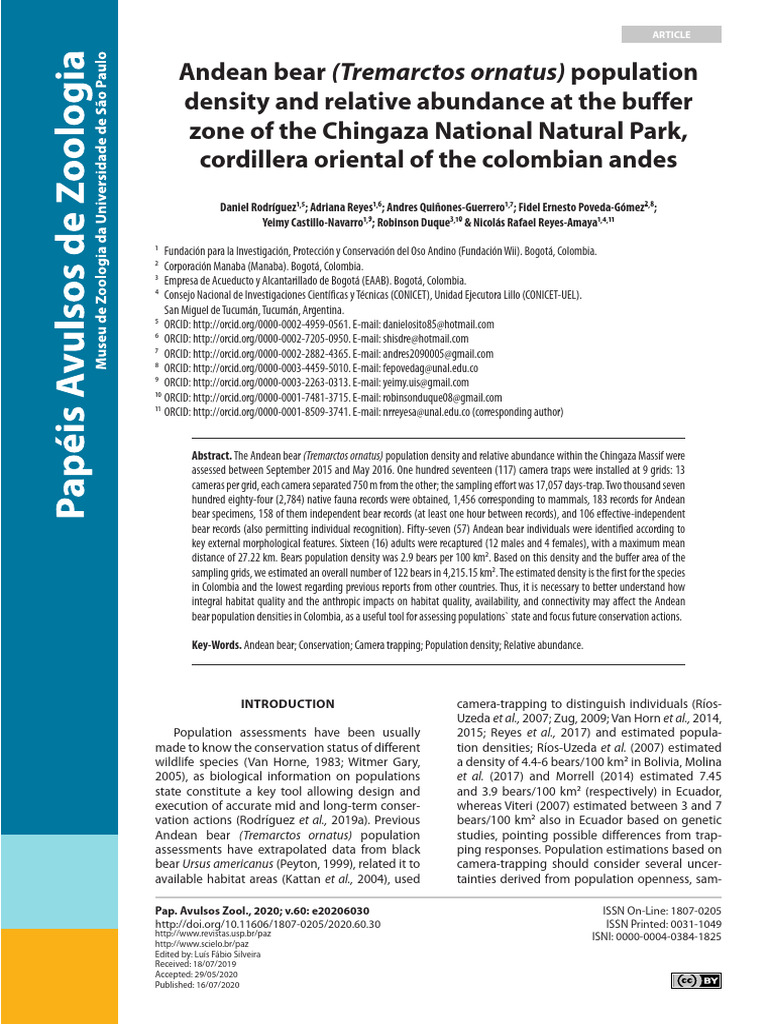 Population Density and Relative Abundance at The Buffer Zone of The ...