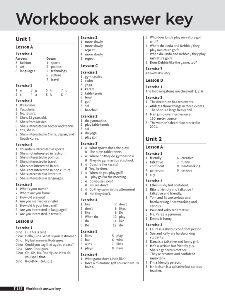Four-Corners-2-WB-Answer Key-2nd-Edition (WWW - Languagecentre.ir) | PDF | Bedroom