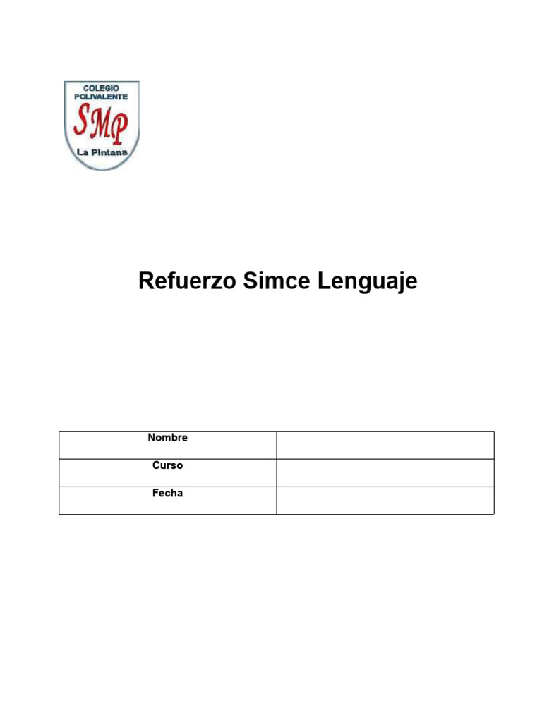 guia de refuerzo simce lenguaje | PDF | Bipedalismo | Evolución