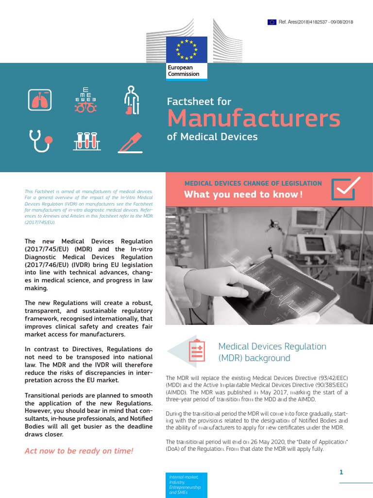 MD MFR Factsheet v3 en | PDF | Medical Device | Medical Equipment