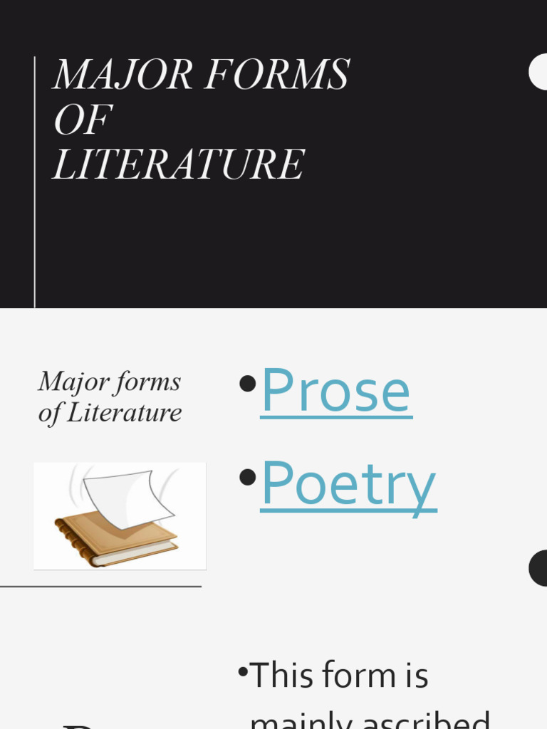 Major Forms and Genres of Literature | PDF