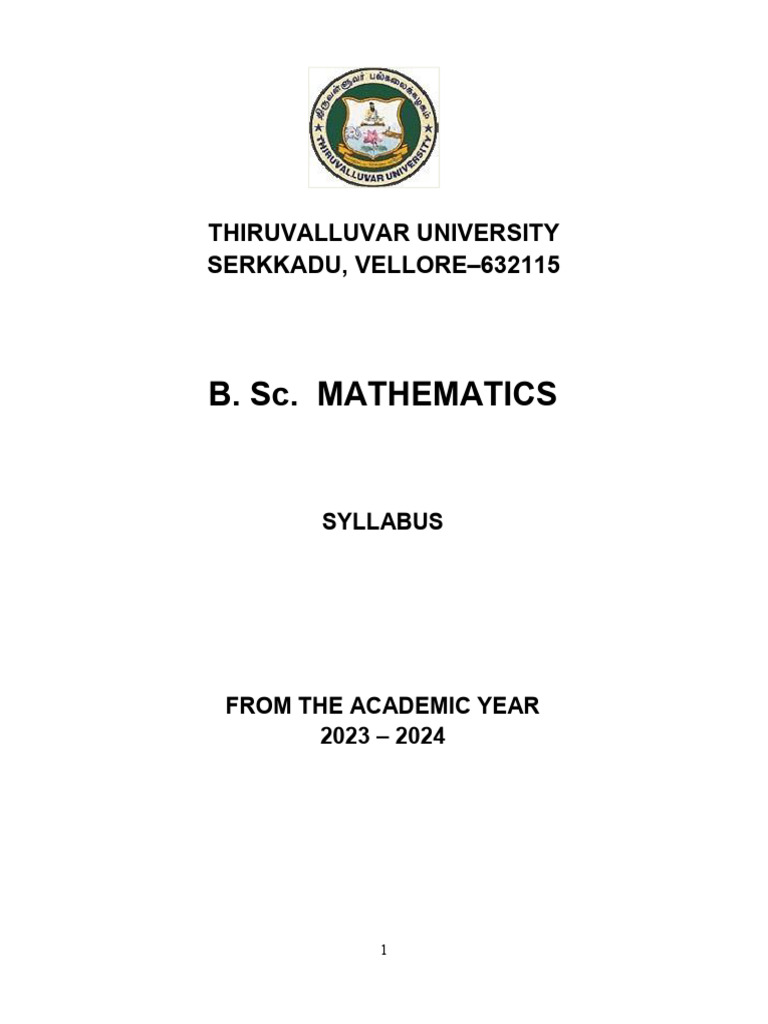 B SC Mathematics | PDF | Mathematics | Mathematical Analysis