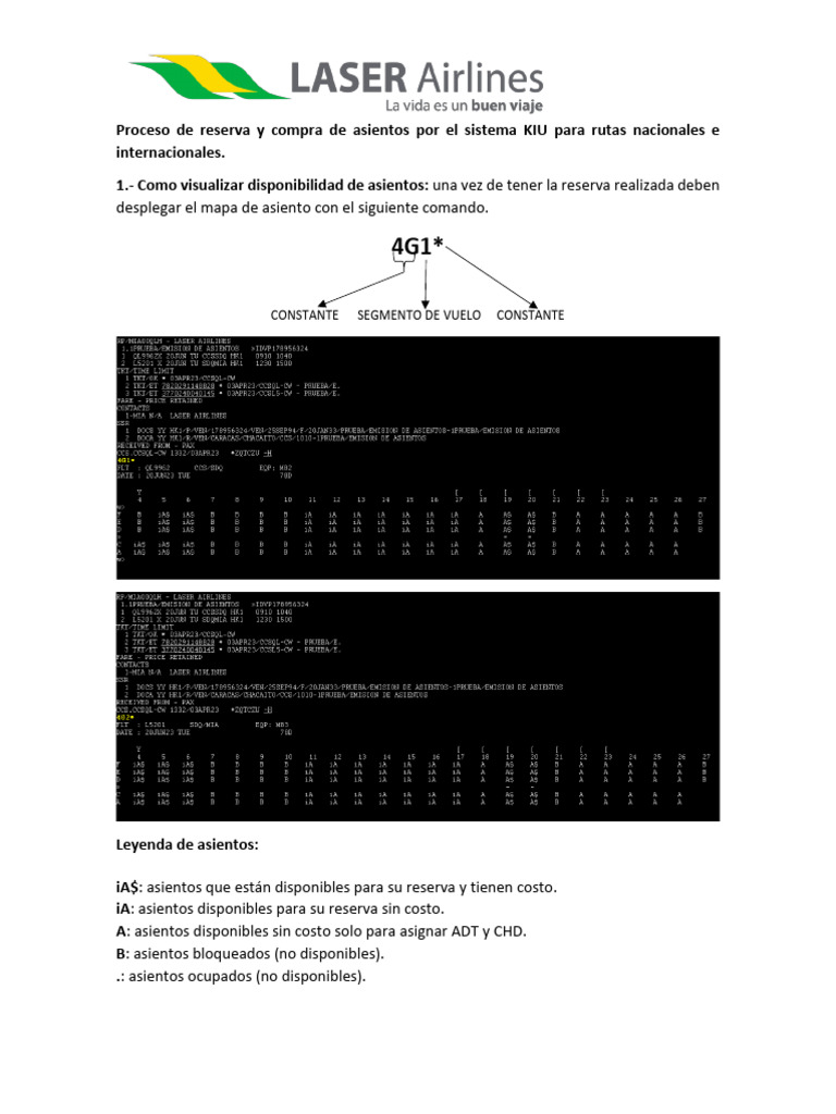 Guia Asientos | PDF | Aviación | Transporte