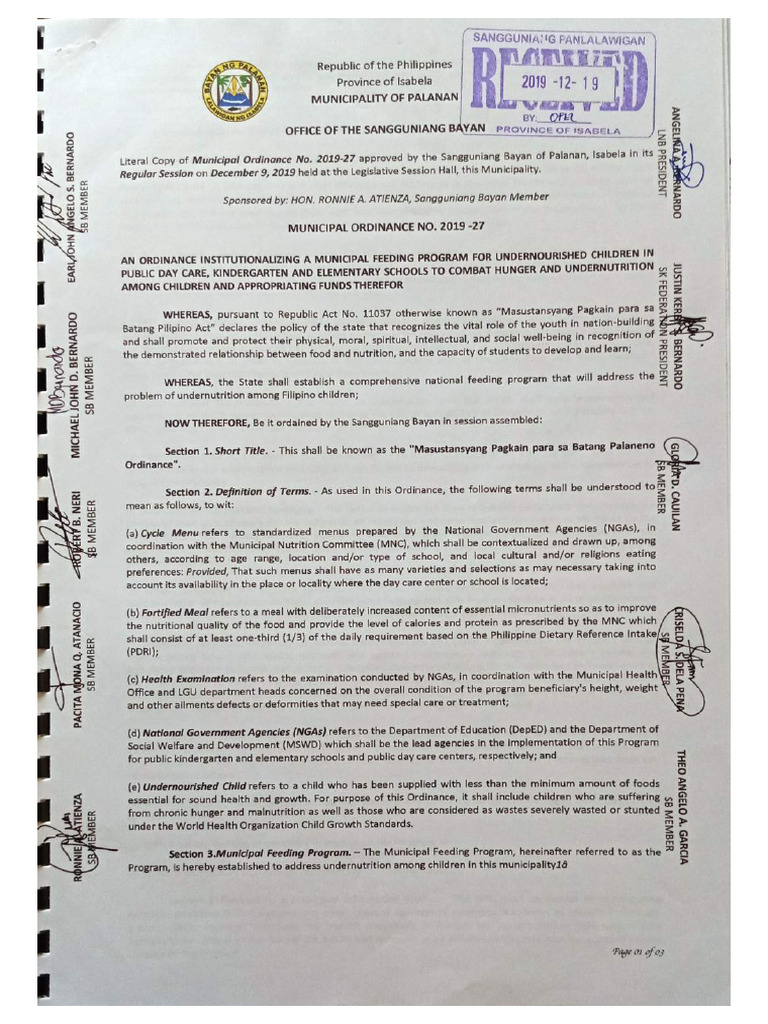 Municipal-Ordinance-No.-2019-27 | PDF