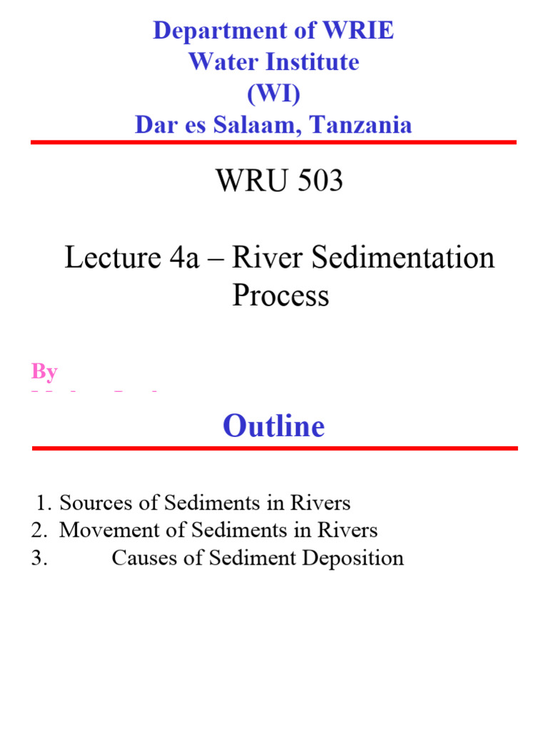 Applied Hydrology Lecture 5a | PDF | Sediment | Environmental Science Applied Hydrology Lecture 5a | PDF | Sediment | Environmental Science