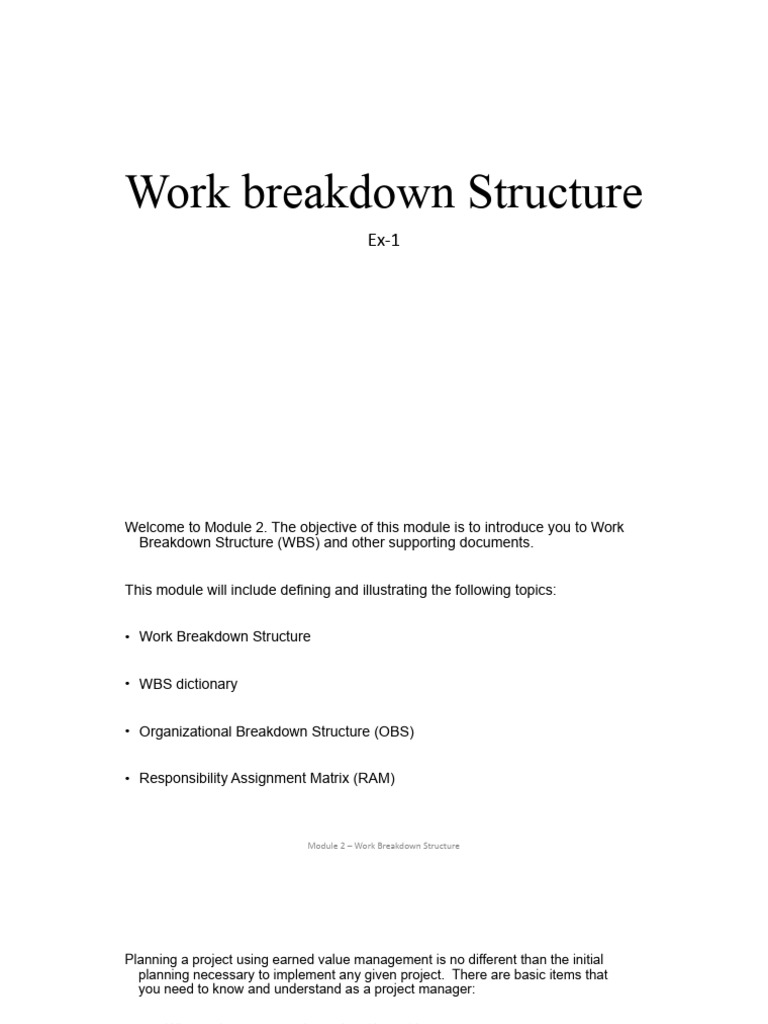 Work Breakdown Structure | PDF | Systems Science | Systems Engineering