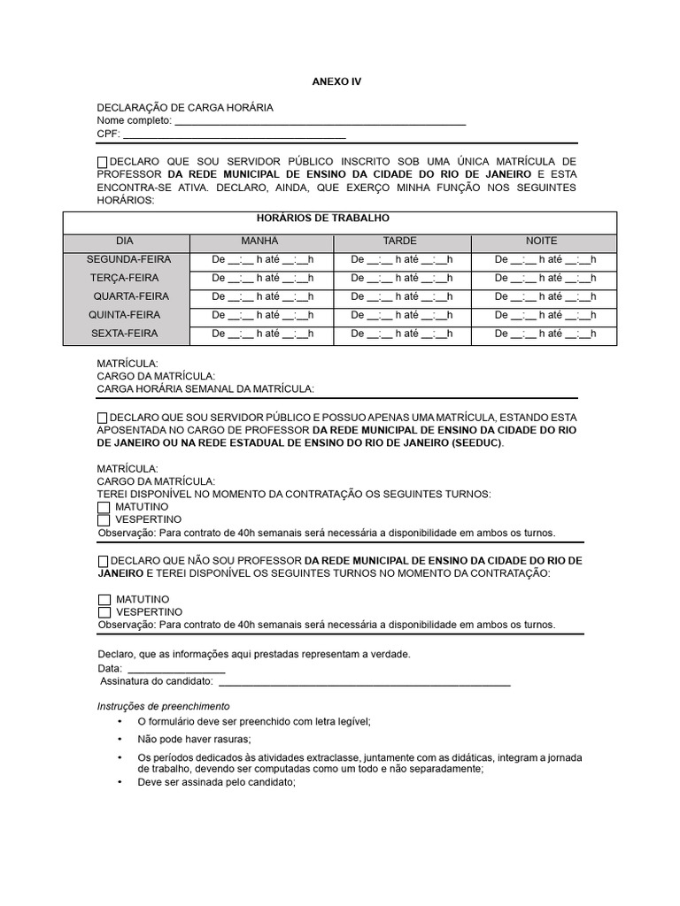 Declaracao de Carga Horaria | PDF Declaracao de Carga Horaria | PDF