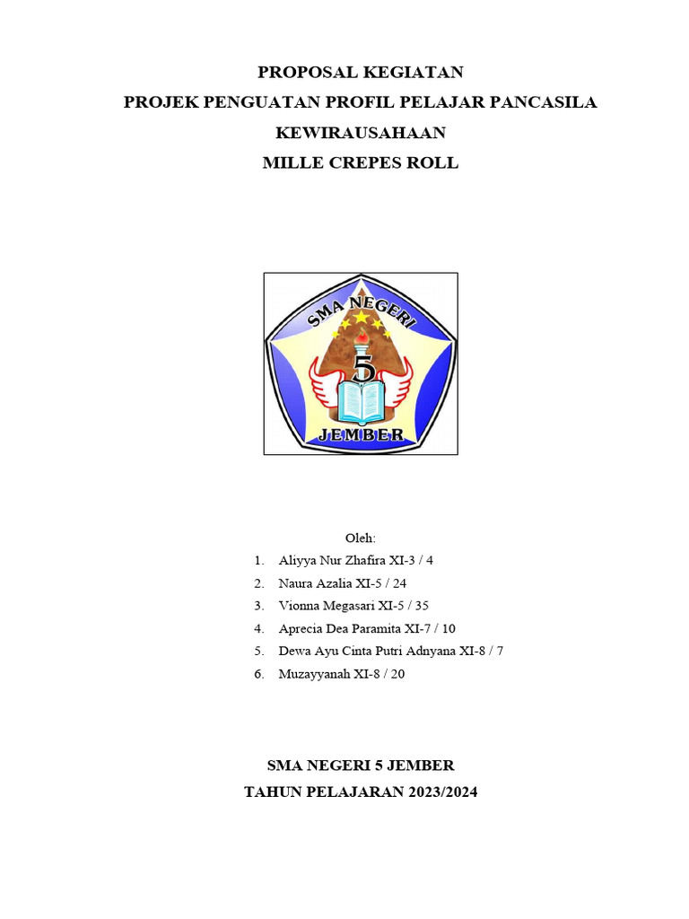 Sistematika Proposal P5 Kelas 11 | PDF