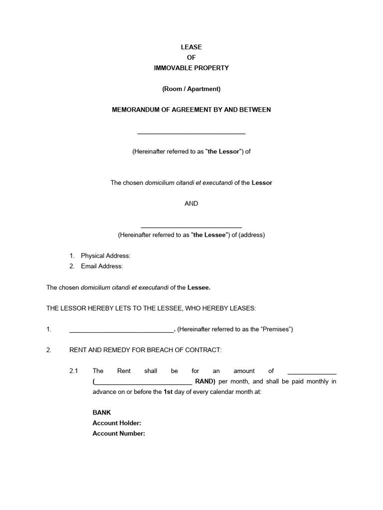 Early Termination Clause in Lease Agreement | PDF | Lease | Common Law