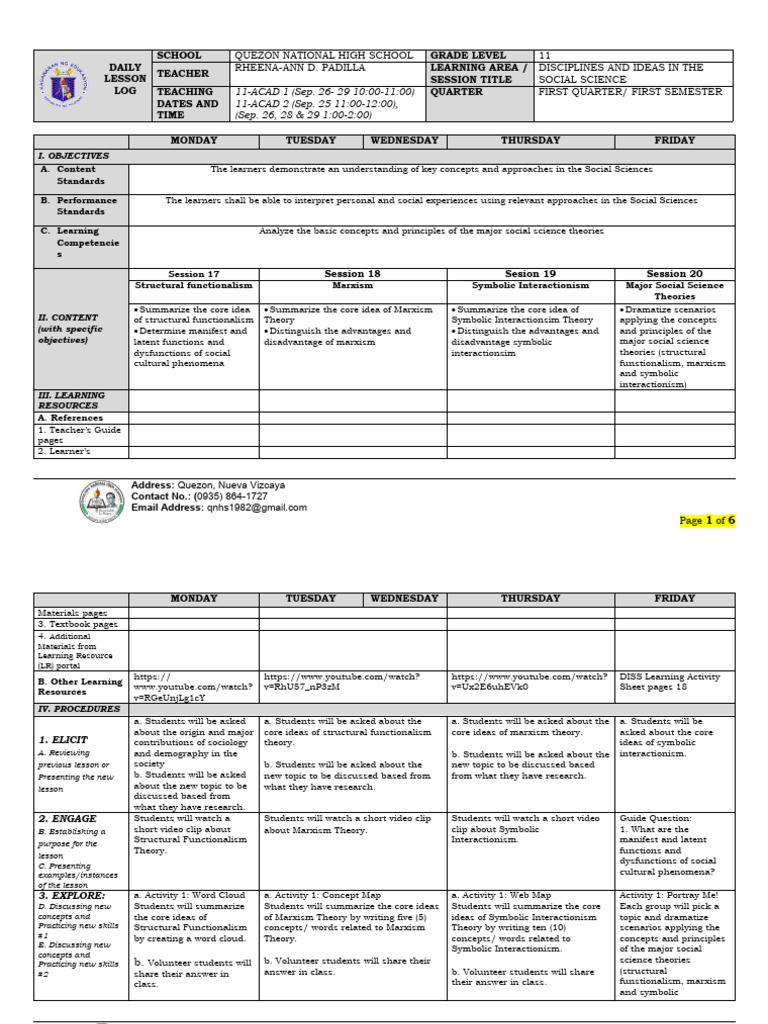 DISS DLL Week 5 | Download Free PDF | Social Sciences | Theory DISS DLL Week 5 | Download Free PDF | Social Sciences | Theory