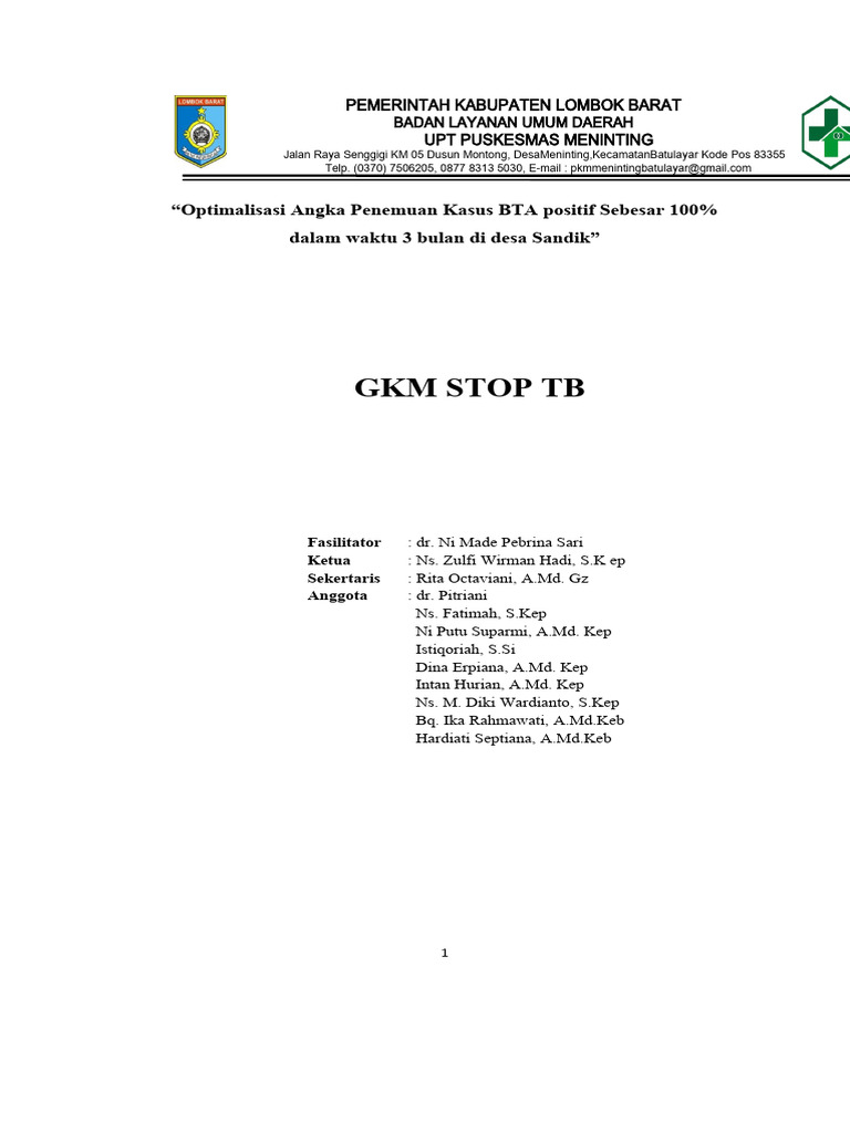 GKM Puskesmas Meninting Fix | PDF