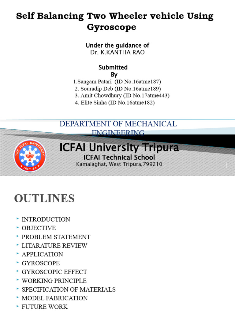 Self Balance 2 Wheeler2 | PDF | Gyroscope | Rotation Around A Fixed Axis