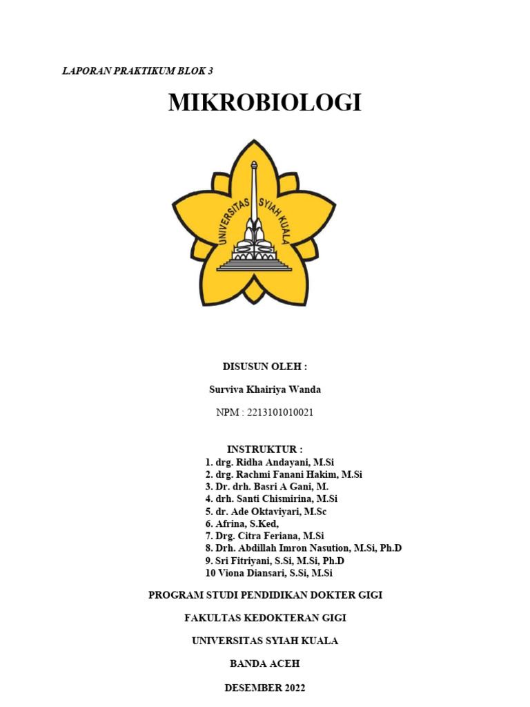Laporan Praktikum Mikrobiologi | PDF