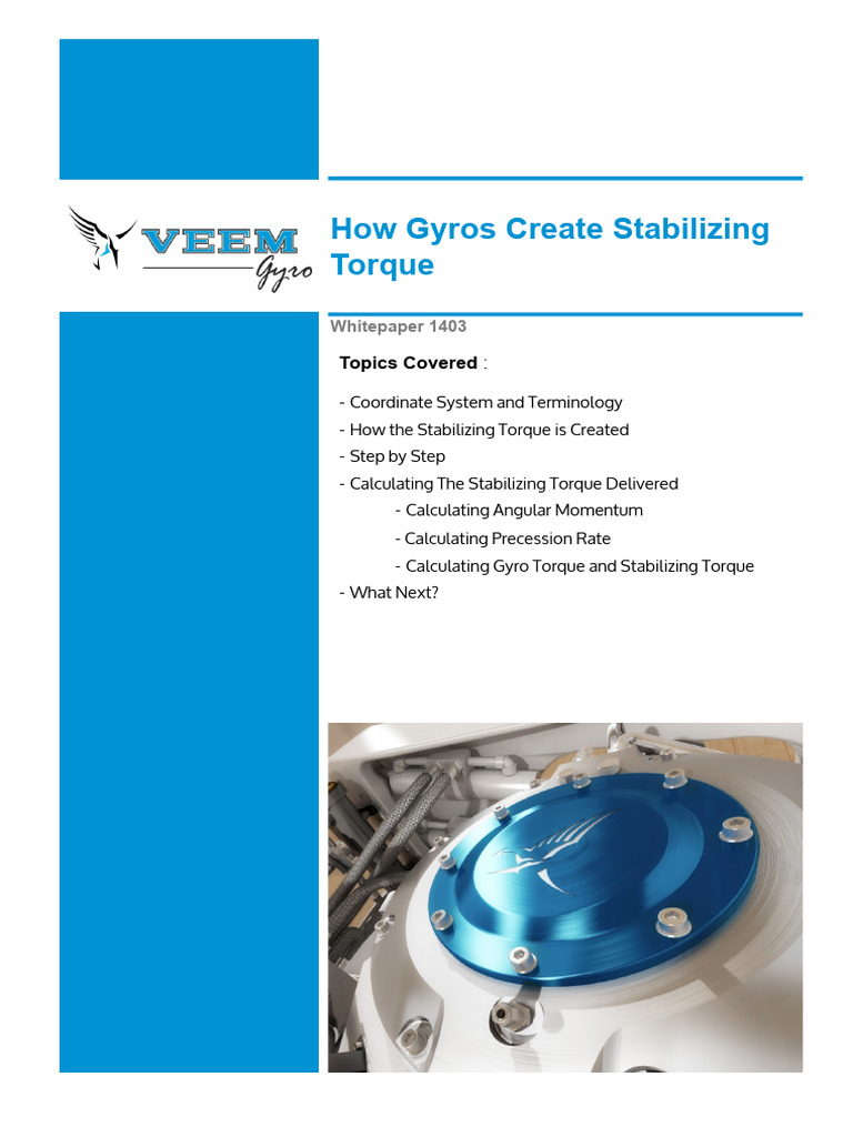 White Paper 1403-How Gyros Create Stabilizing-Torque | PDF | Rotation Around A Fixed Axis ...