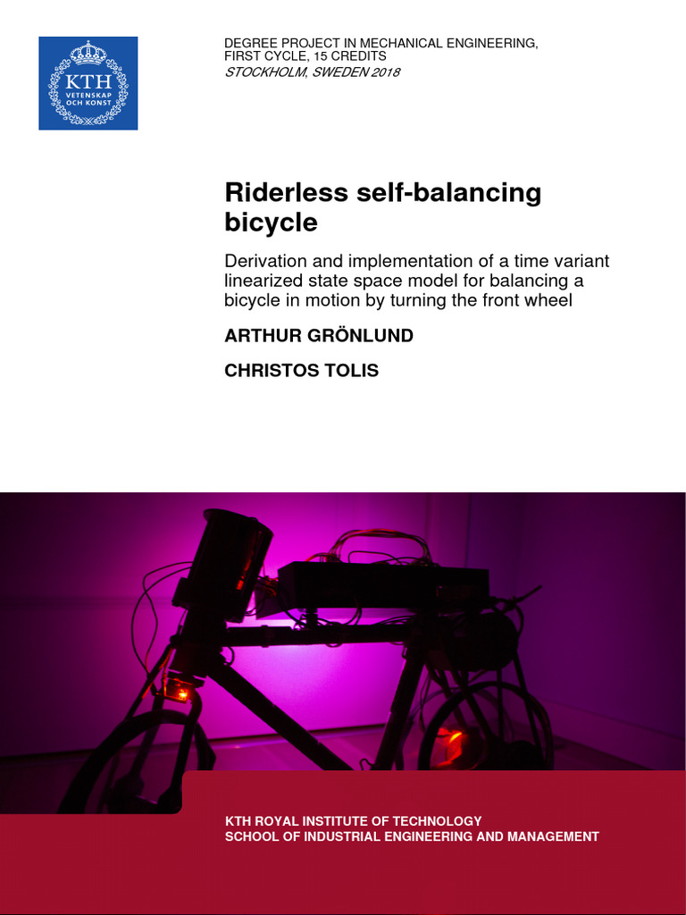 Riderless Self-Balancing Bicycle | PDF | Gyroscope | Electric Motor