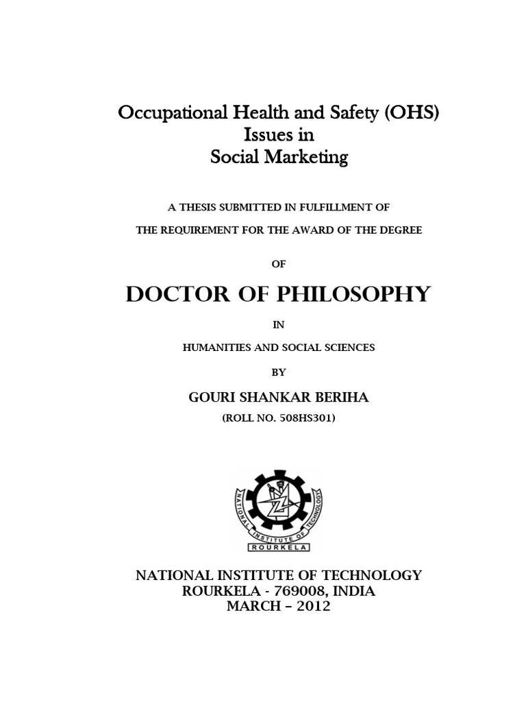 Occupational Health and Safety (OHS) Issues in by G S Beriha | PDF | Occupational Safety And ...