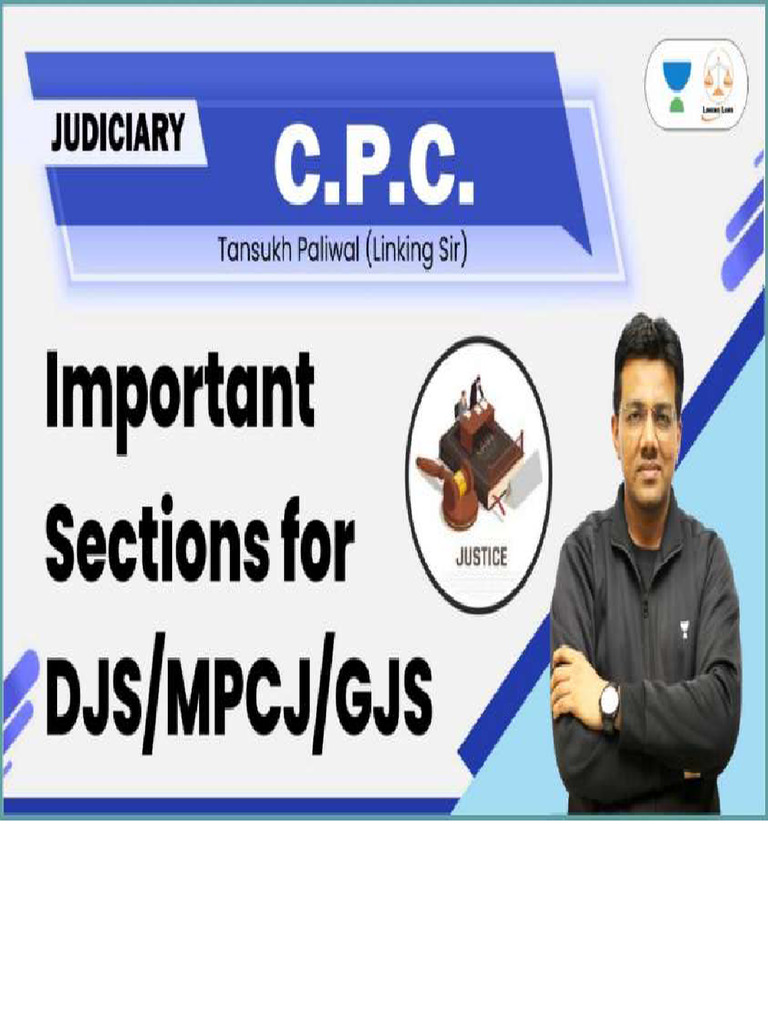 CPC Important Sections Part 1 223 | PDF