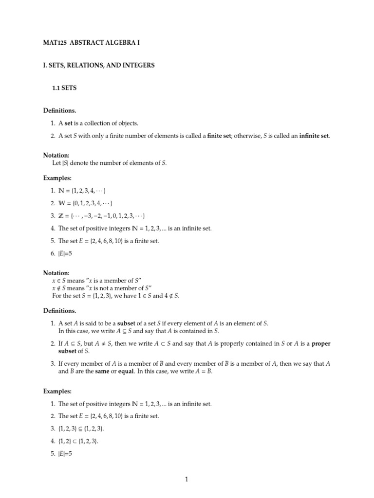 Chapter 1 | PDF | Set (Mathematics) | Function (Mathematics)