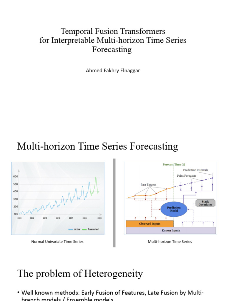 Temporal Fusion Transformer Slides Pdf Time Series Forecasting
