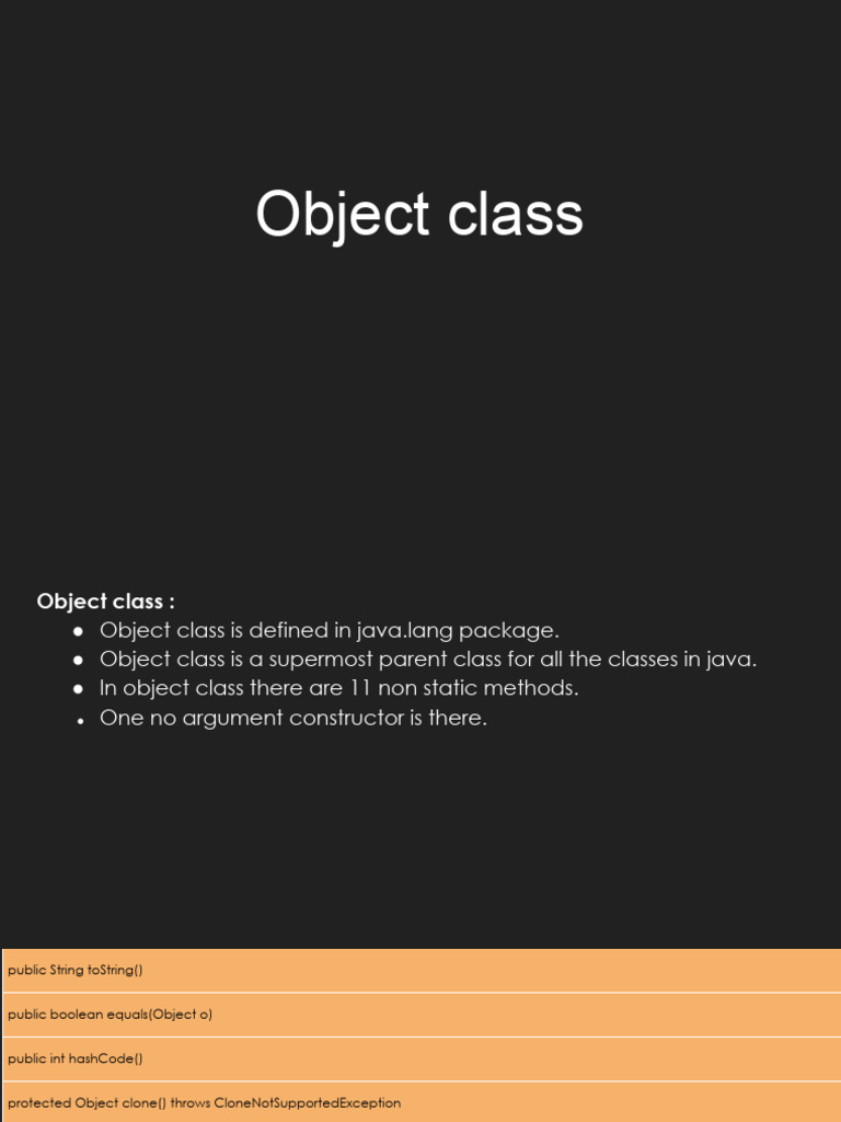 Object Class Pdf Java Programming Language Class Computer 6559