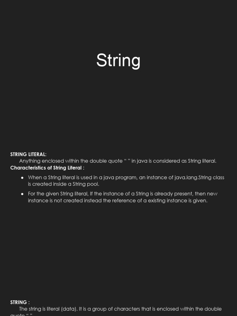 String | PDF | String (Computer Science) | Computer Programming String | PDF | String (Computer Science) | Computer Programming
