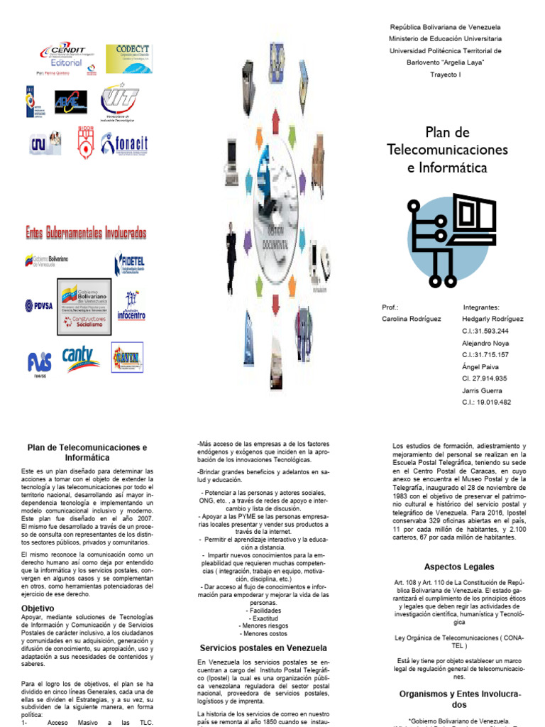 Plan de Telecomunicaciones e Informatica | PDF | Venezuela ...