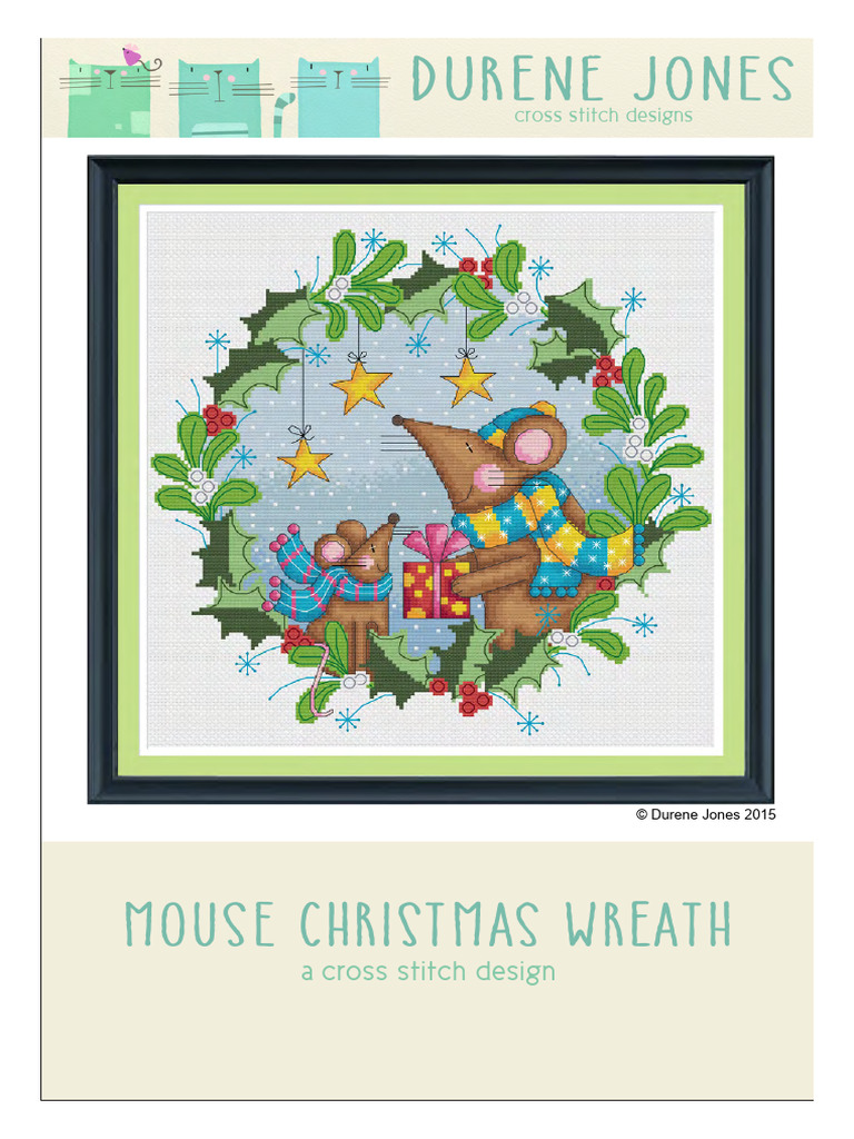 Durene Jones Mouse Chart | PDF | Embroidery | Embroidery Stitches