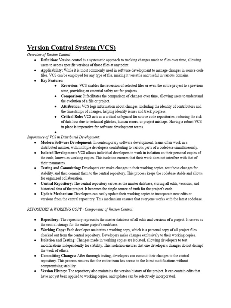 Version Control System (VCS) IN DEVOPS | PDF | Version Control | Systems Theory