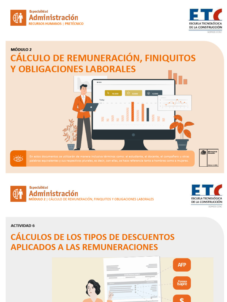 Cálculos de Los Tipos de Descuentos Aplicados A Las Remuneraciones ...