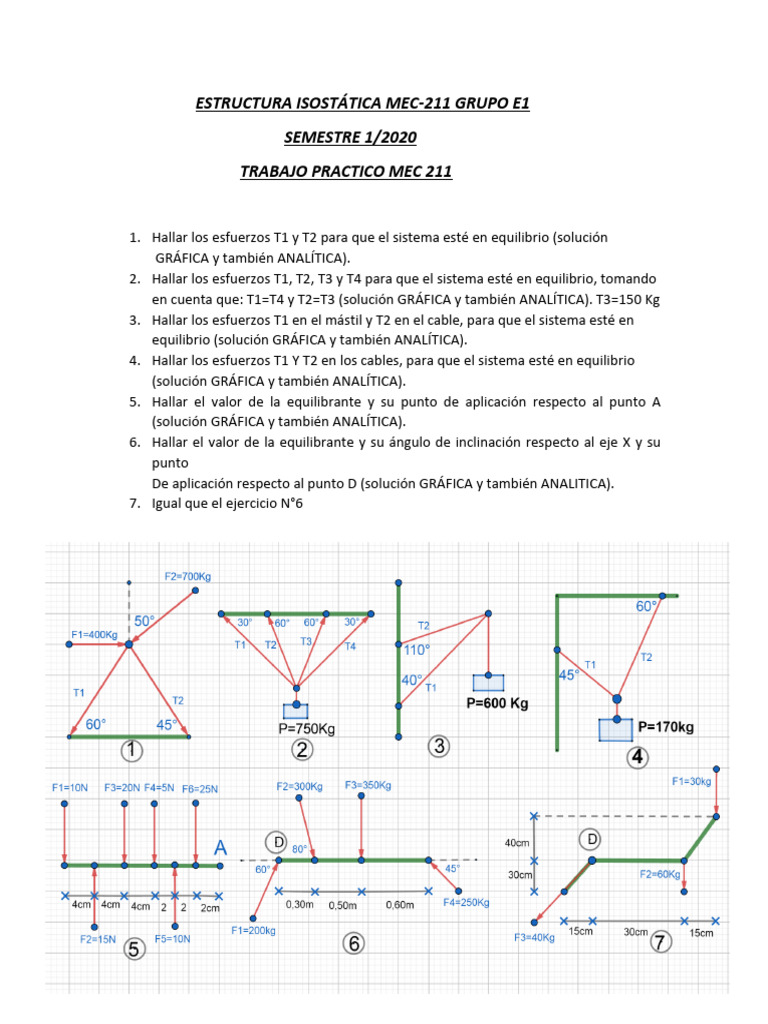 ESTRUCTURA ISOSTÁTICA Practico1 | PDF | Métodos y materiales de ...