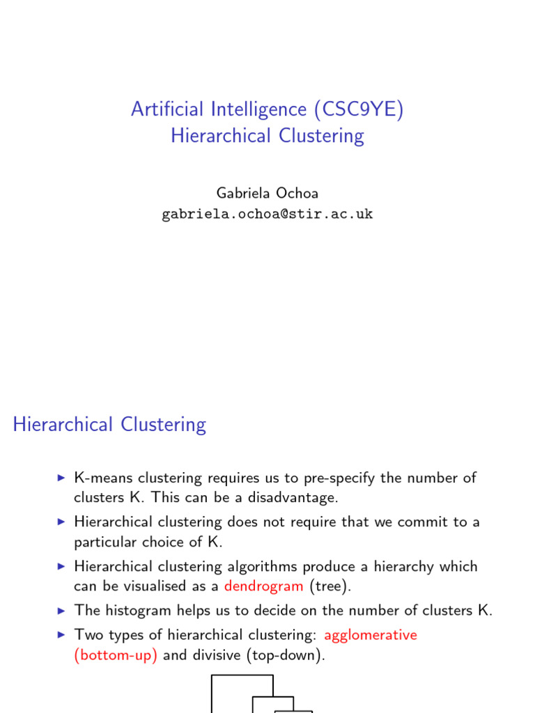Hierarchical Clustering | PDF | Cluster Analysis | Cybernetics