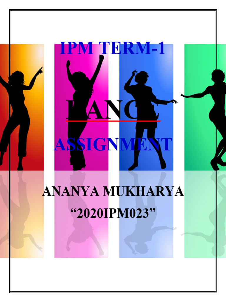 2020ipm023 Dance Assignment | PDF | Dances | Performing Arts