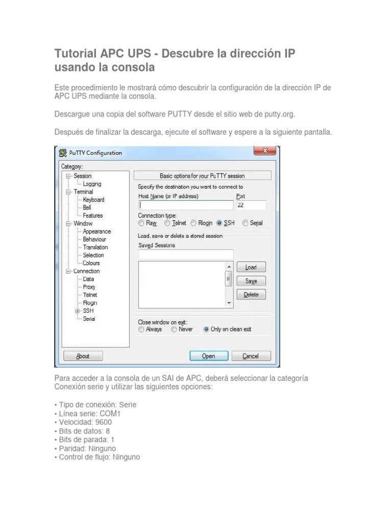 Configuración IP de APC UPS en Consola | PDF | Negocios | Tecnología