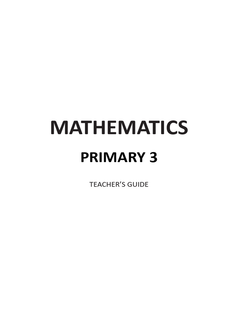 Mathematics TG P3 | PDF | Learning | Teachers