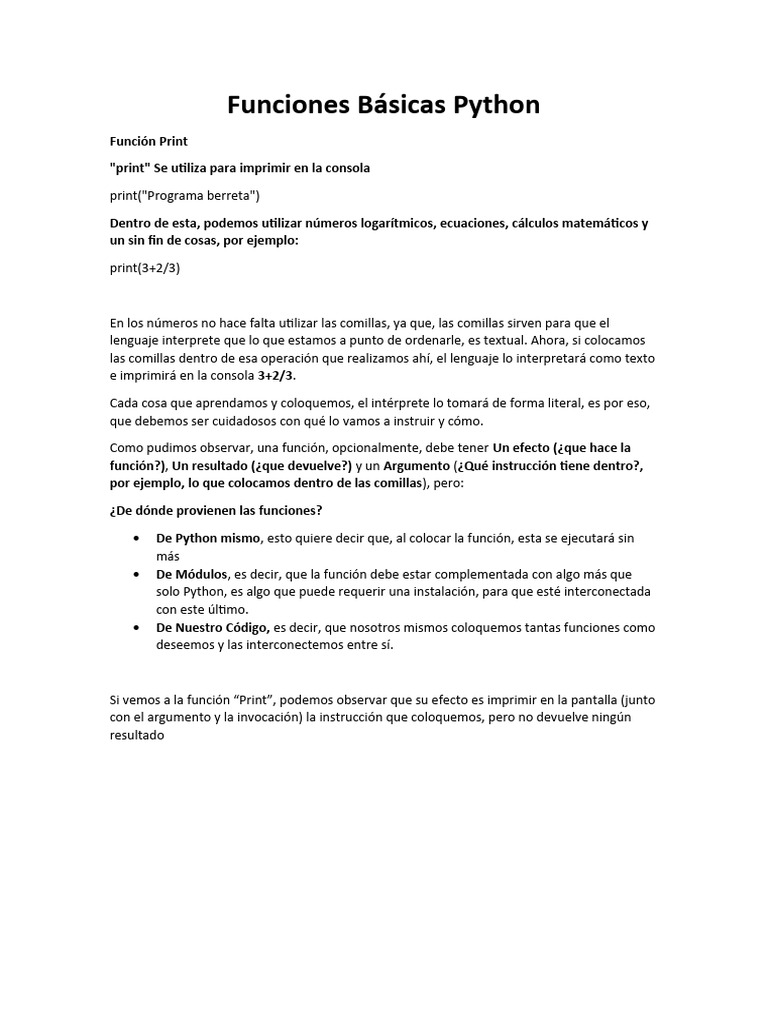 Módulo 2 - Fundamentos Python I | Descargar gratis PDF | Python (lenguaje de programación ...