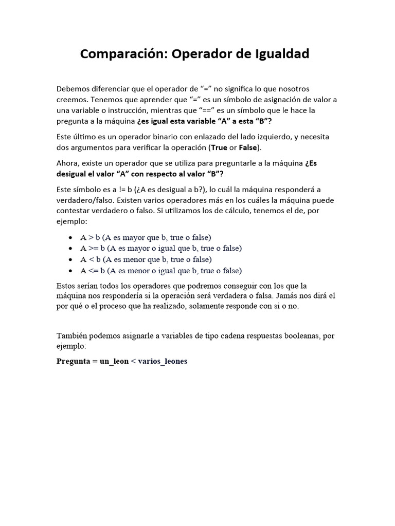 Módulo 3 - Valores Booleanos | PDF | Programación de computadoras ...