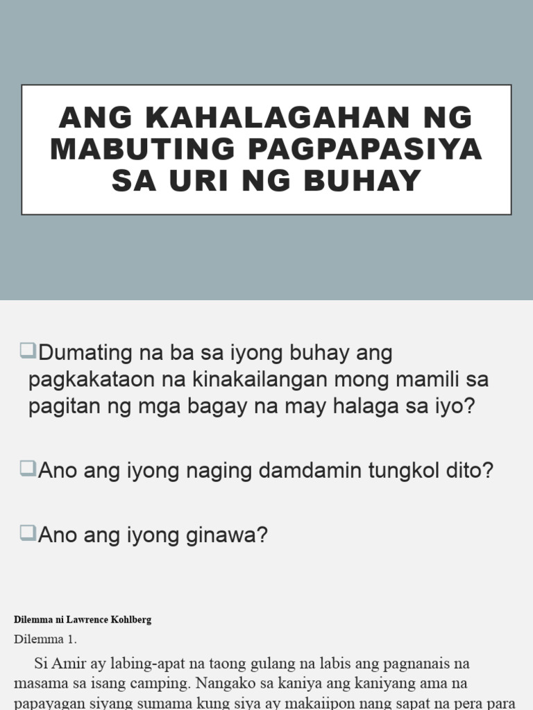 Ang Kahalagahan NG Mabuting Pagpapasiya Sa Uri NG | PDF Ang Kahalagahan NG Mabuting Pagpapasiya Sa Uri NG | PDF