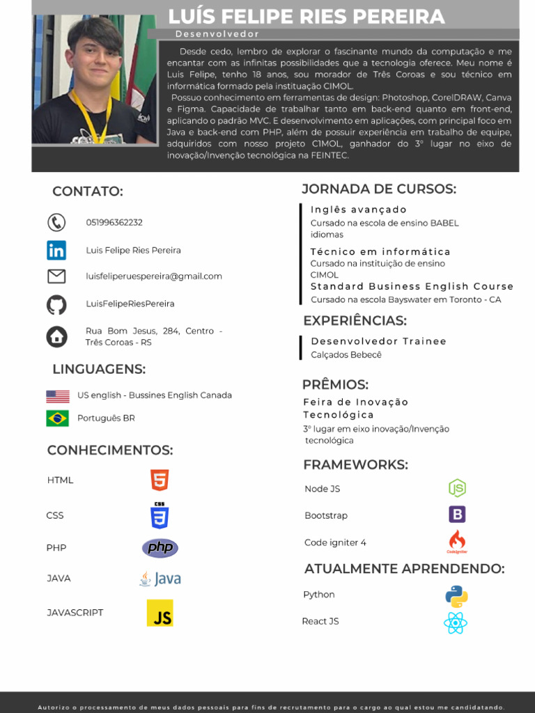 Resumé Luis Felipe | PDF