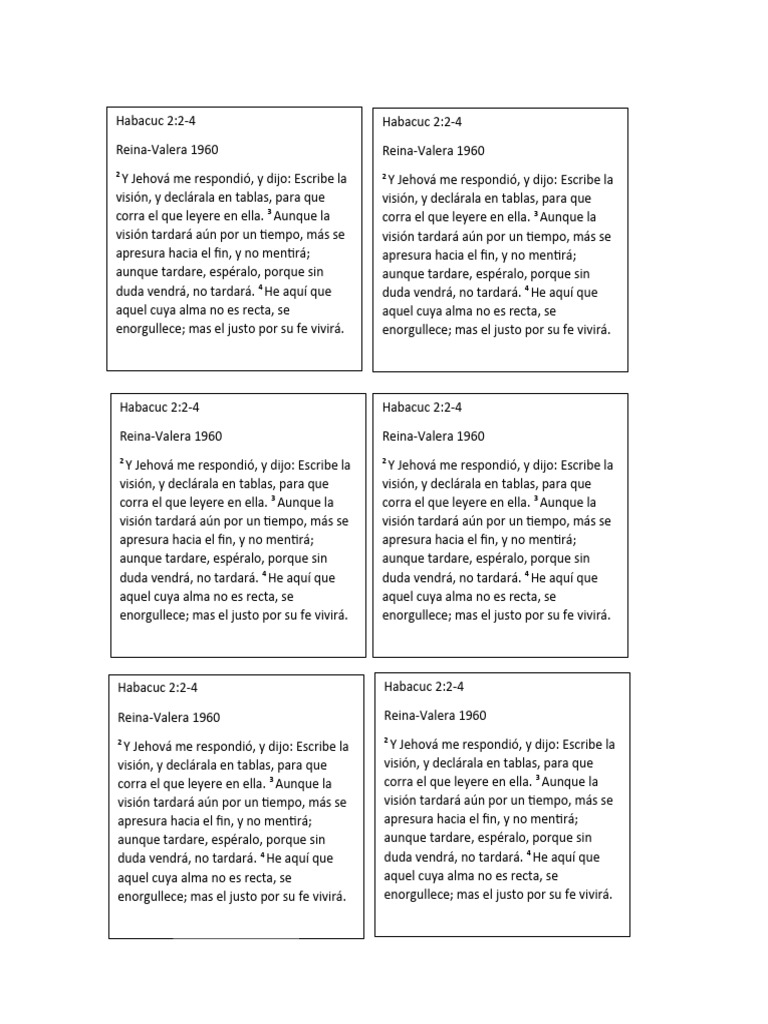 Visión y Fe en Habacuc 2:2-4 | PDF | Contenido bíblico | Biblia